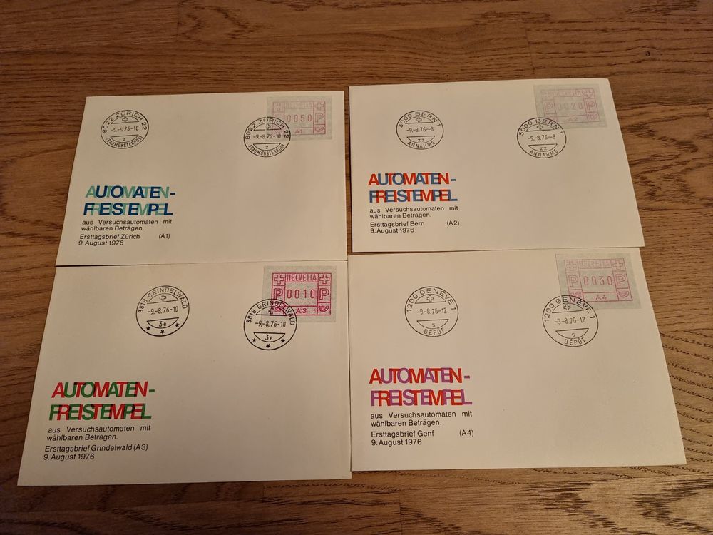 1976 FDC 4 Briefe A1 - A4 | Kaufen auf Ricardo