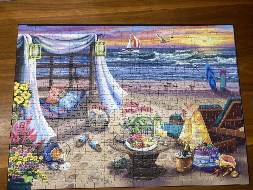 Puzzle „Abend am Strand“ 500 Teile (Gebraucht) in Arth für CHF 5 – mit Lieferung auf Ricardo kaufen