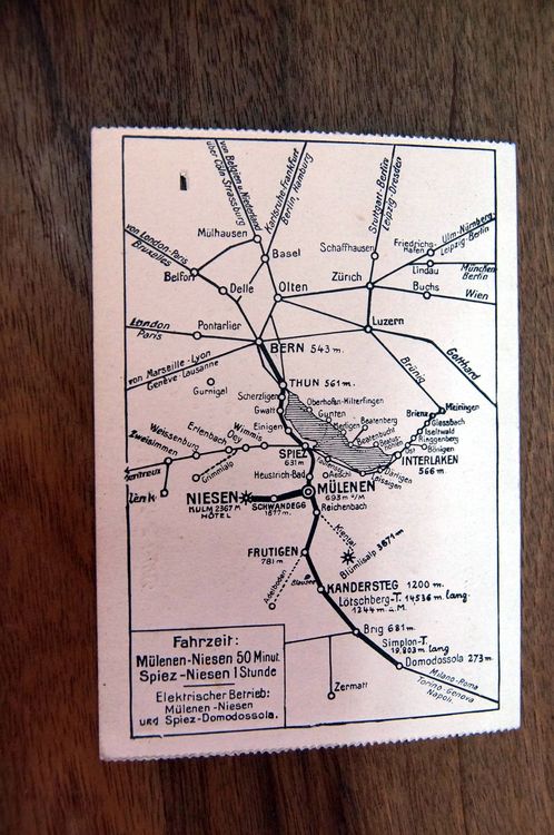 Niesen-Bahn Billet Mülenen - Niesen-Kulm - 1917 | Kaufen auf Ricardo
