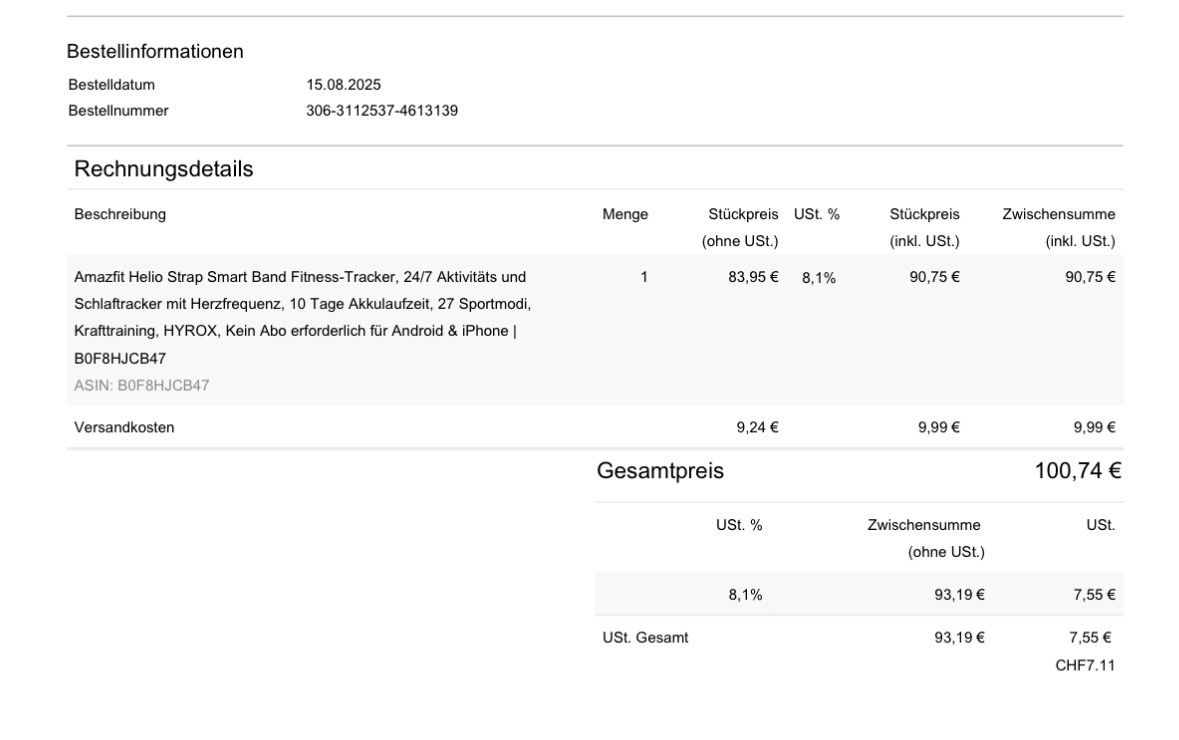 Fitness Tracker Amazfit Helio Strap (Neu (gemäss Beschreibung)) in ...