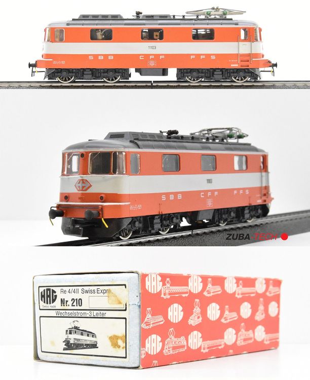 HAG 210 E-Lok Re 4/4 II Swiss Express SBB H0 WS Analog OVP (Gebraucht ...