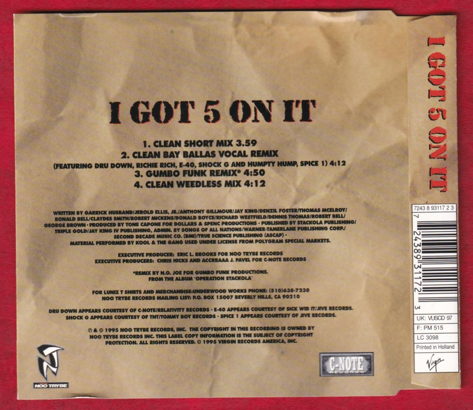 Luniz - I Got 5 On It (CD) (Gebraucht) in Zürich für CHF 3 – mit ...