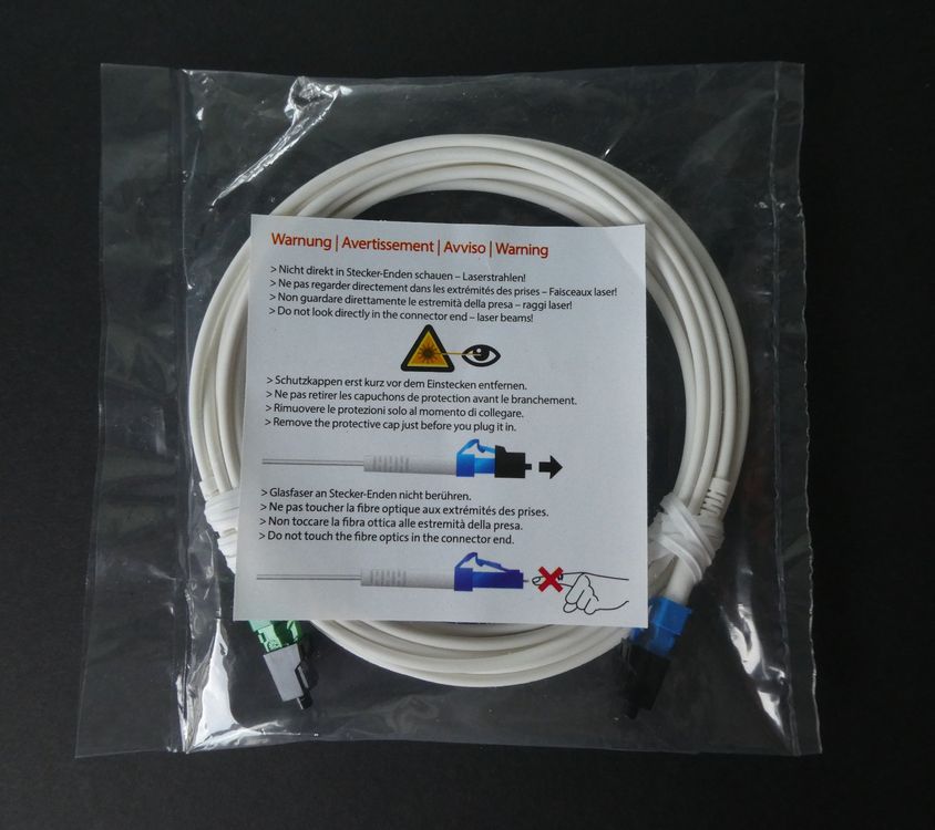 Glasfaserkabel SWISSCOM Fibre, 4 Meter / NEU und OVP (Neu und ...