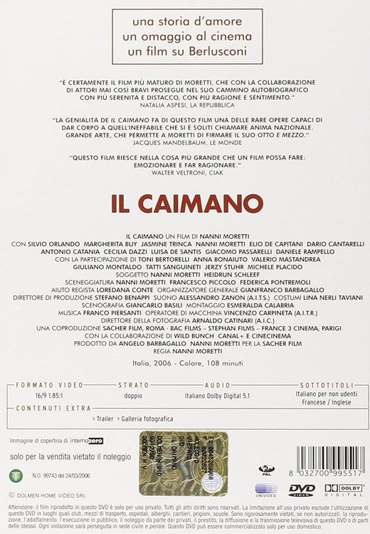 Il Caimano (Nanni Moretti) -Originalfassung: Italiano- (Neu und ...