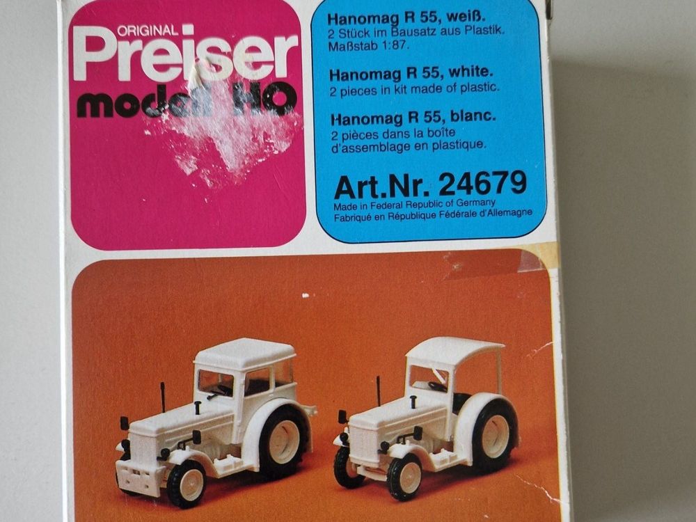 Hanomag R 55, weiss 2 Stück Preiser Modell H0 | Kaufen auf Ricardo