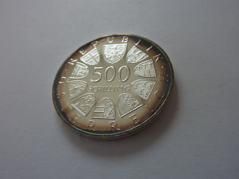 500 Schilling-Silbermünze 1983, unz. (Neu (gemäss Beschreibung)) in Birrwil für CHF 34 – mit ...
