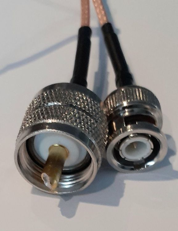 1 Meter RG 316 Kabel 50 Ohm mit Stecker nach Wunsch (Neu und ...