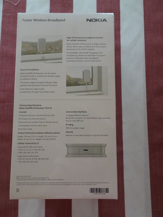 NEUER Nokia FastMile 5G Receiver 5G14-B Window - 240403 (Neu und ...