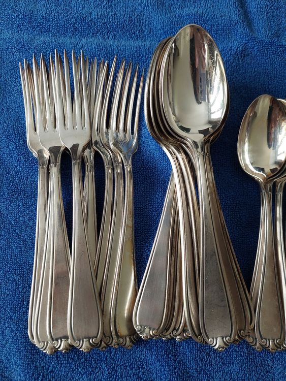 Wellner Silberbesteck 90 versilbert, 84- teilig, vintage | Kaufen auf Ricardo