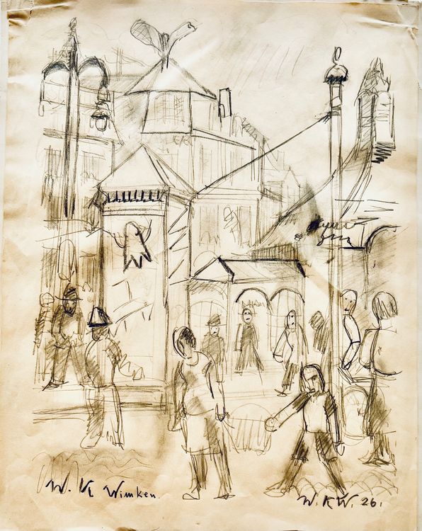 Walter Kurt Wiemken (1907-1940), Orig. Zeichnung 1926, Basel (Gebraucht ...