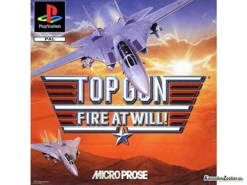 TOP GUN PS1 Fire at Will! Game Playstation Spiel MICROPROSE | Kaufen ...