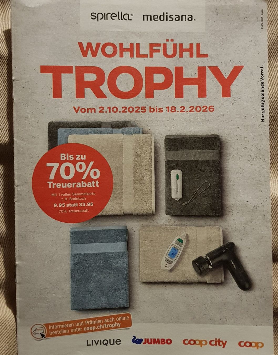 Coop WOHLFÜHL TROPHY - 20 volle Karten (20x20 = 400 Marken) (Neu ...