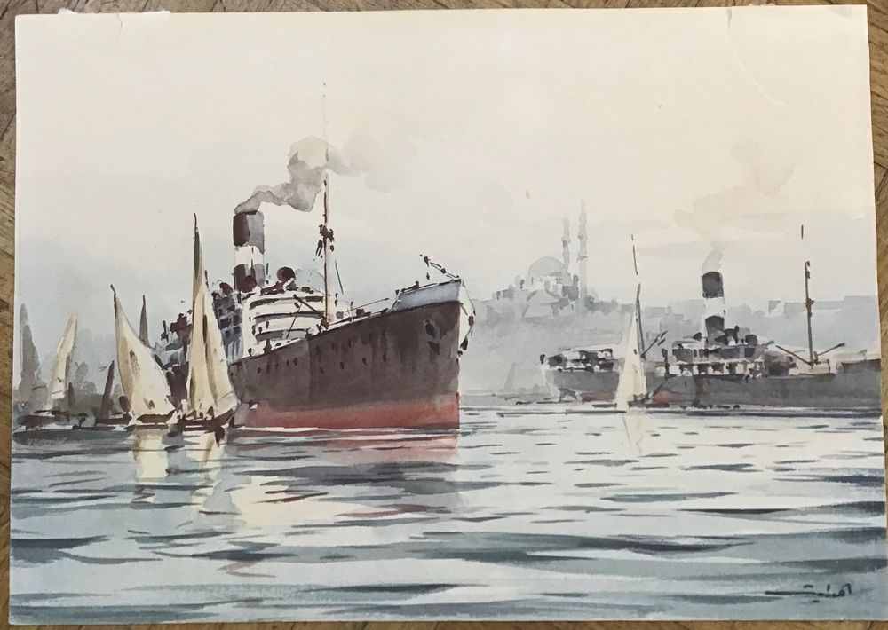 Istanbul Mehre Ansicht Aquarell Unleserlich Signiert (Gebraucht) in Root für CHF 15 – mit ...