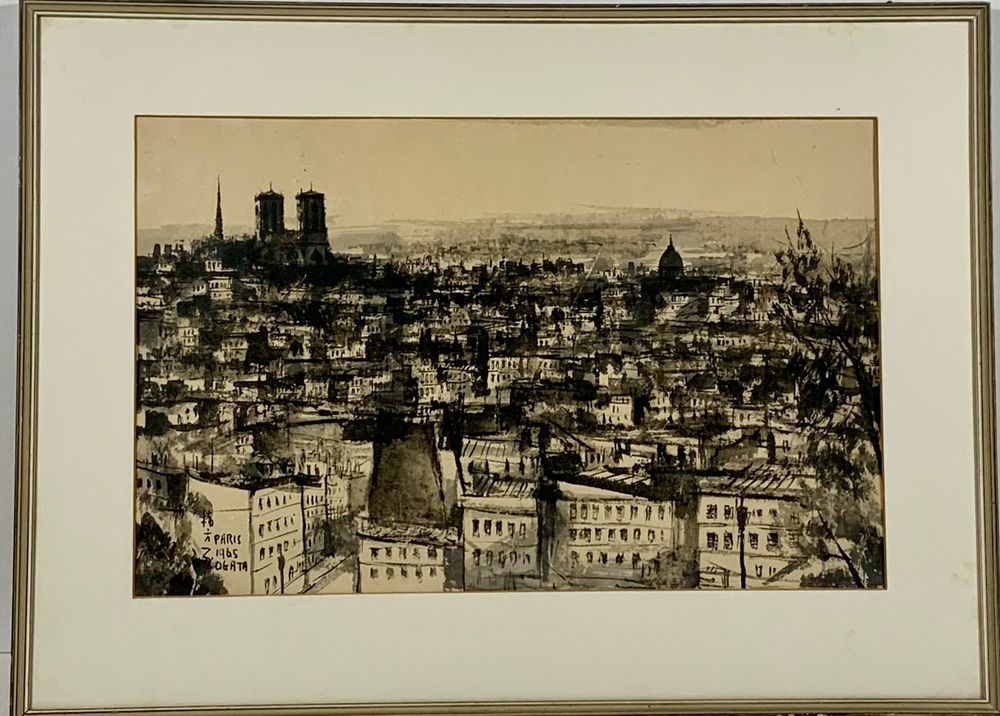 Ogata Aquarell Pariser Stadtansicht mit schönem Sujet (Gebraucht) in Root für CHF 89 – mit ...