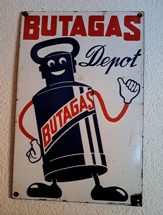 Altes Emailschild Butagas (Gebraucht) in Liestal für CHF 84 – mit ...