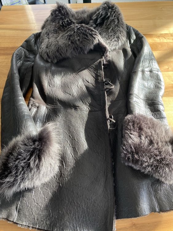 Ventcouvert Leder-/Pelzjacke Lammfell gefüttert, Gr. 34/36 (Neu (gemäss Beschreibung)) in ...