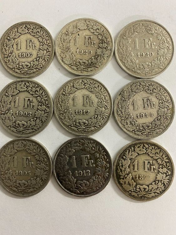 9 Stk 1.- Über 100 Jahre Alt (Gebraucht) in Ballwil für CHF 33 – mit Lieferung auf Ricardo kaufen