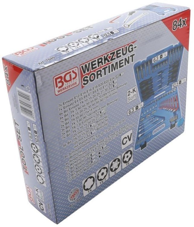Torx & E-Profil Werkzeugsortiment, (1/4) + 1/2), 84 tlg. (Neu und ...