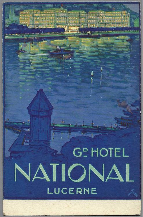 LUZERN, G.D HOTEL NATIONAL, *. SCHÖNE LITO SIGN. | Kaufen auf Ricardo