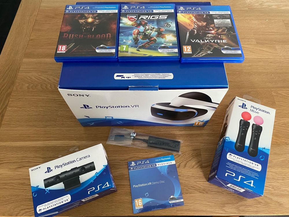 PlayStation VR 3 Games 2 Move Controller Camera +PS5 Adapter (Gebraucht ...