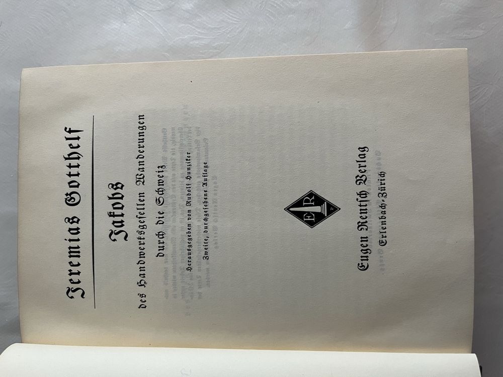 Jeremias Gotthelf - Jakobs Wanderungen, Antikes Buch (Gebraucht) in ...