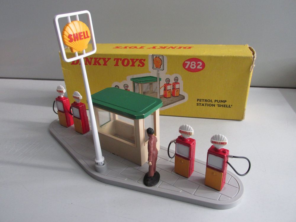 Petrol Pump Station " SHELL " Dinky Toys Nr. 782 orig. Box ! (Neu und ...