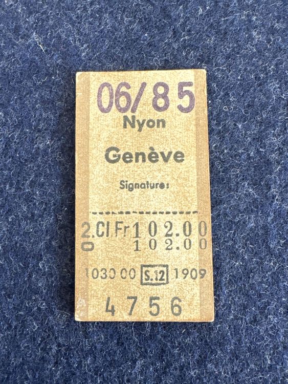 Billet CFF Ticket SBB (Gebraucht) in GRAND - LANCY für CHF 2 – mit ...