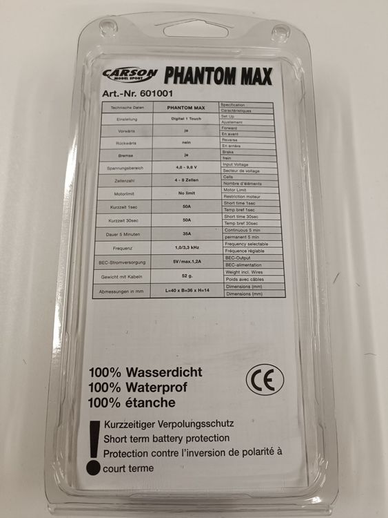 Elektrischer Fahrtenregler Carson Max Phantom "No Limit" | Kaufen auf ...