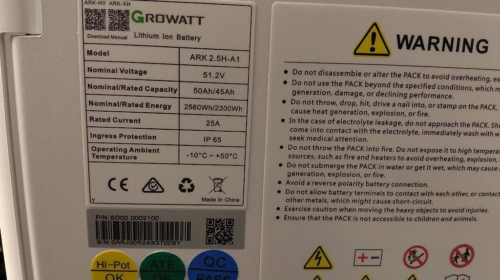 Growatt ARK HV A1 12,8 kWh PV Speicher (Gebraucht) in Niederbipp für ...