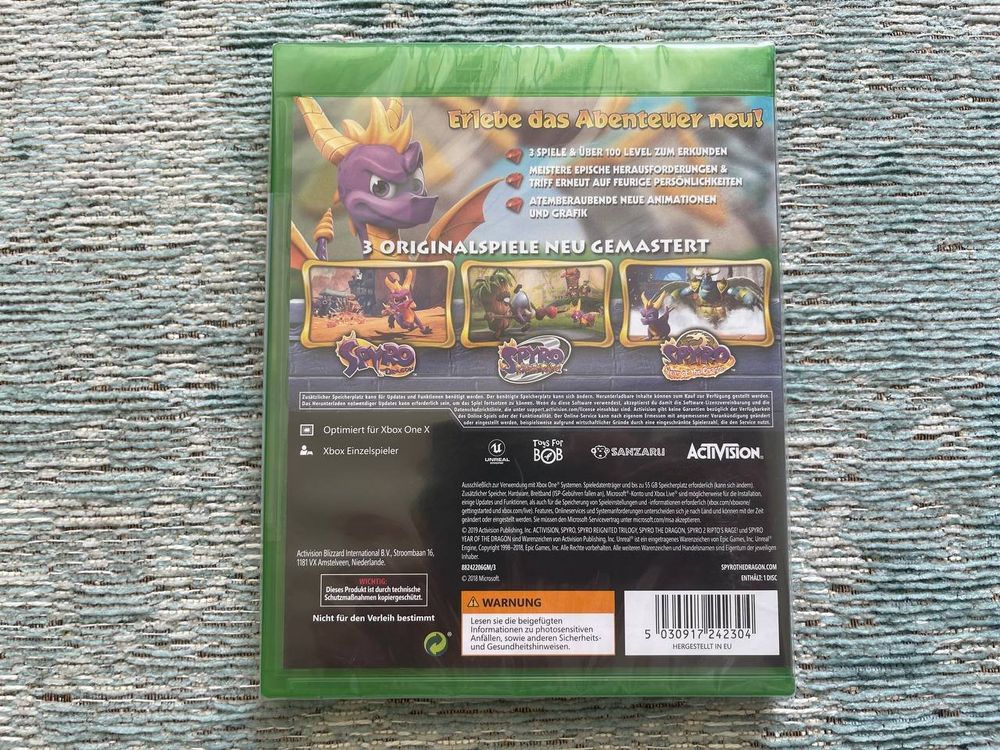 Spyro Reignited Trilogy, Xbox One, Xbox Series X Sealed (Neu und ...