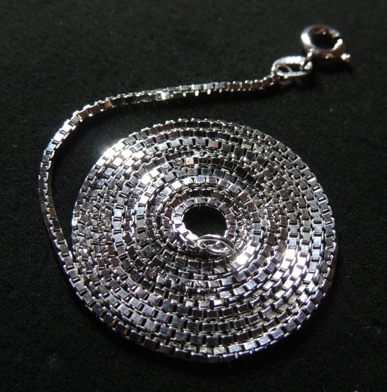 Rhodinierte Silber 800 Halskette 55 cm / 1,25 m (Gebraucht) in ...