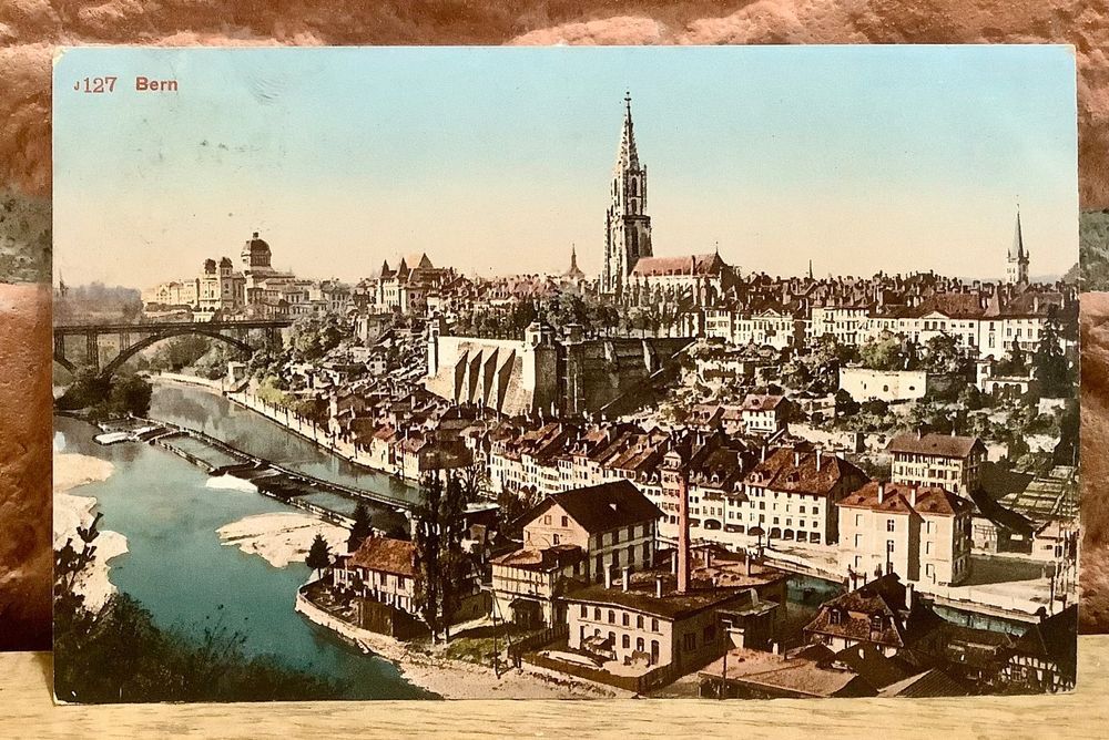 1910 Antike AK - BERN - Altstadt - Münster - Bundeshaus (Gebraucht) in Root für CHF 1 – mit ...