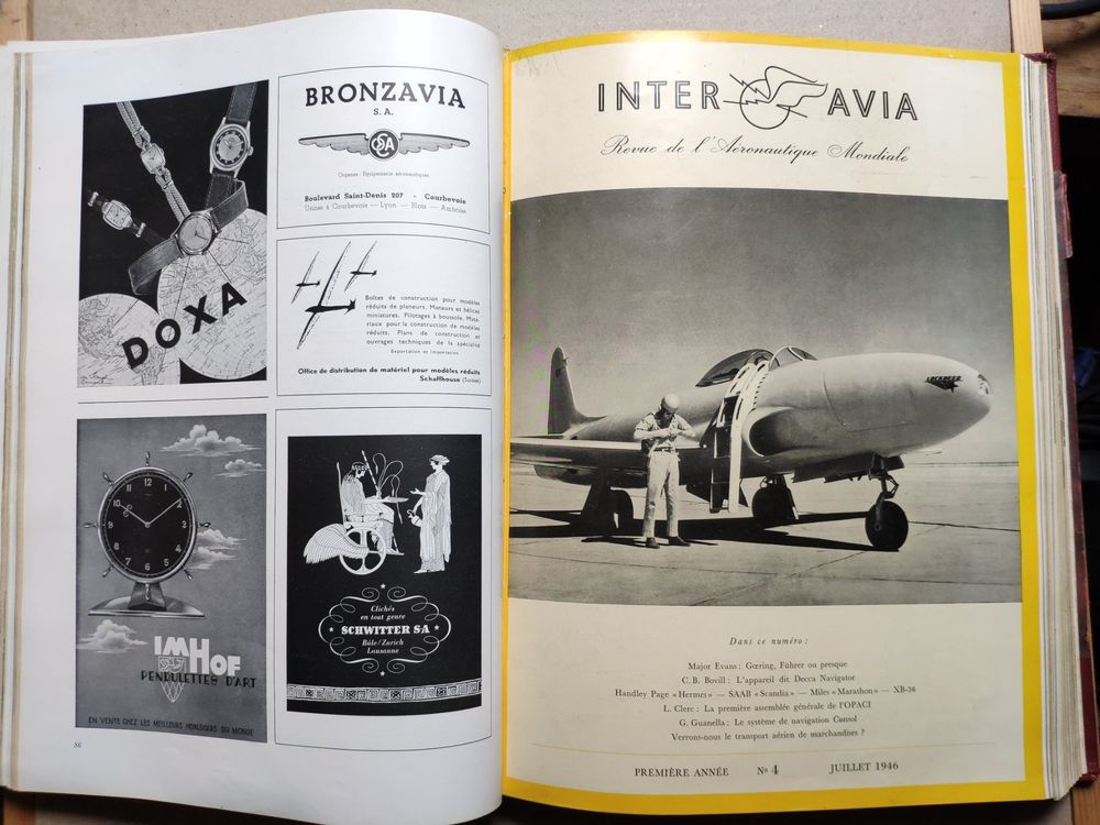 Aviation, magazine INTERAVIA 1946, du numéro 1 au no 9 (Gebraucht) in ...