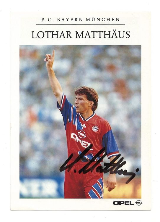 LOTHAR MATTHÄUS BAYERN MÜNCHEN AUTOGRAMM (Gebraucht) in Basel für CHF ...