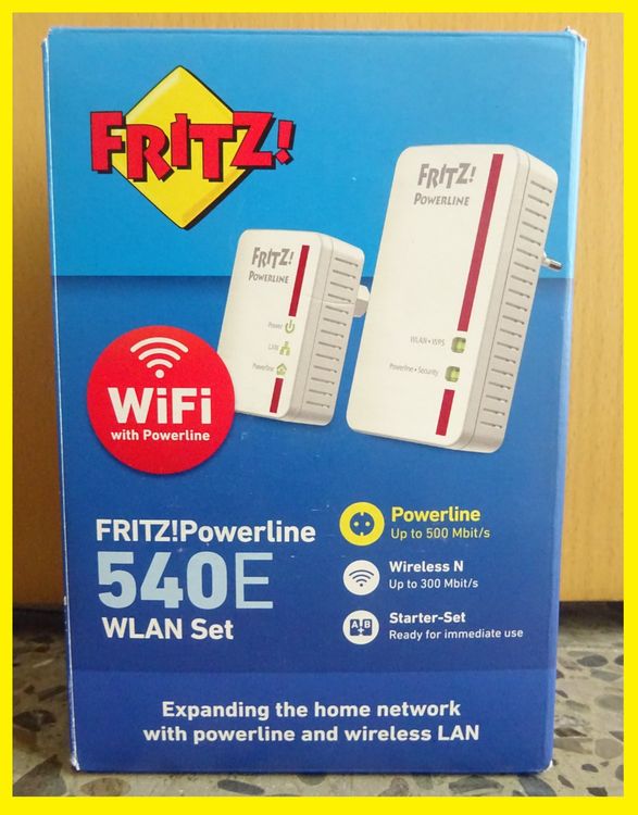AVM FRITZ!Powerline 540E WLAN Set WLAN Starter Kit 500 MBits (Gebraucht ...