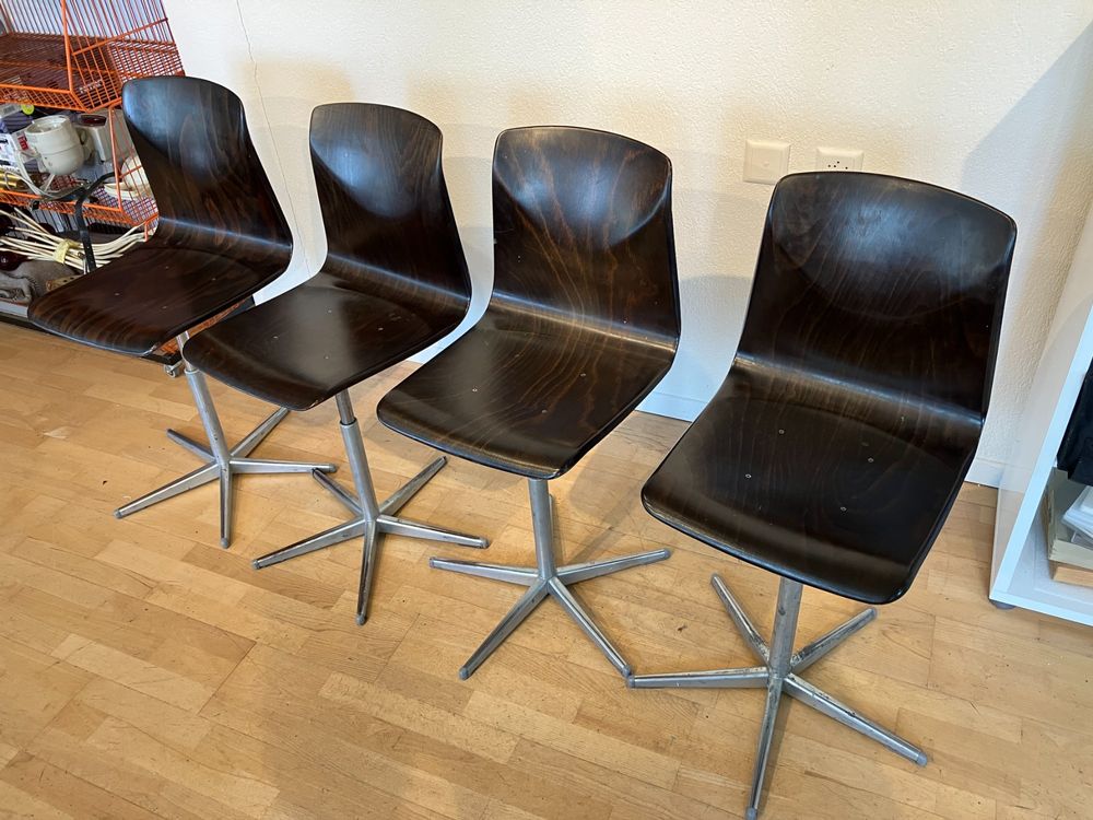 4 Stk. Drehstuhl Embru Pagholz Drehstuhl Thur-op-seat 1970 (Gebraucht ...