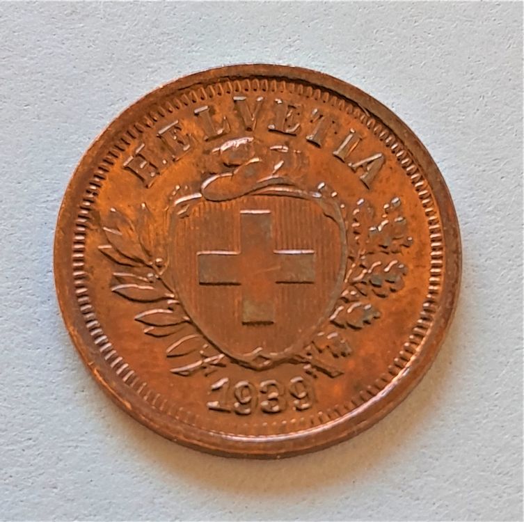 1 Rappen 1939 (Gebraucht) in rodels für CHF 64 – mit Lieferung auf Ricardo kaufen