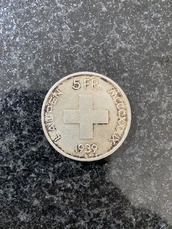 Silber Fünfliber 1939 (Gebraucht) in Sargans für CHF 80 – mit Lieferung auf Ricardo kaufen
