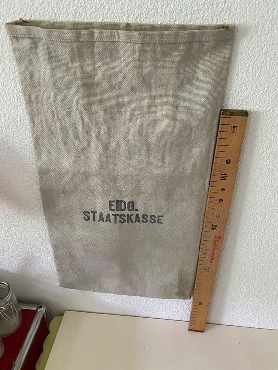 Sack Rarität: Original Schweizer eidg. Staatskasse Geldsack (Gebraucht ...