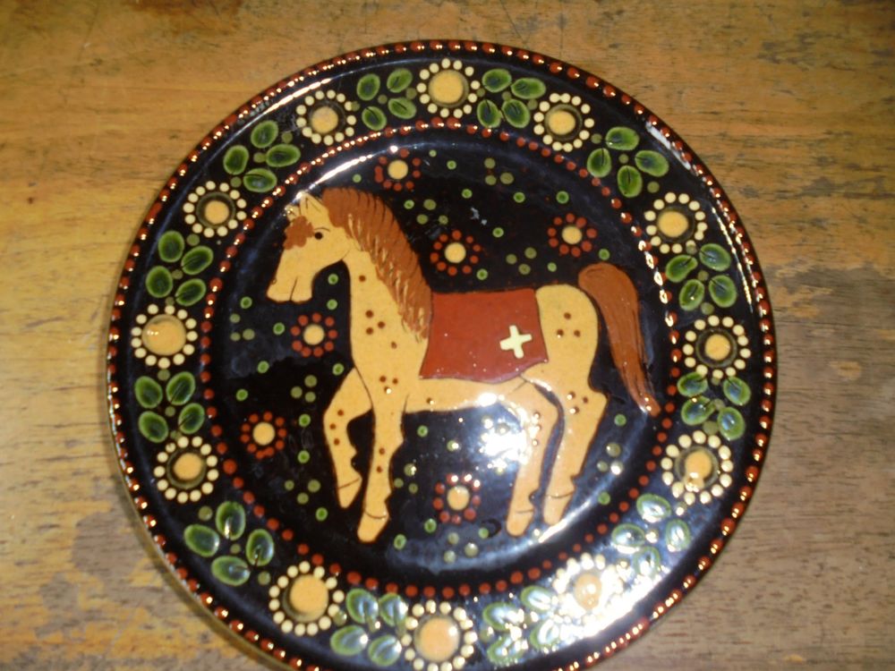 Keramik kleiner Wandteller "Pferd" Handarbeit Stähli Schweiz (Gebraucht) in Rüschegg-Heubach für ...