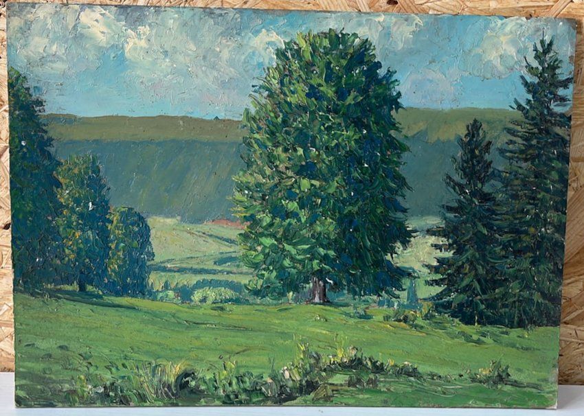 Gemälde, sommerliche Landschaft, von Otto Clénin (ID C67) (Gebraucht) in Gelterfingen für CHF 20 ...