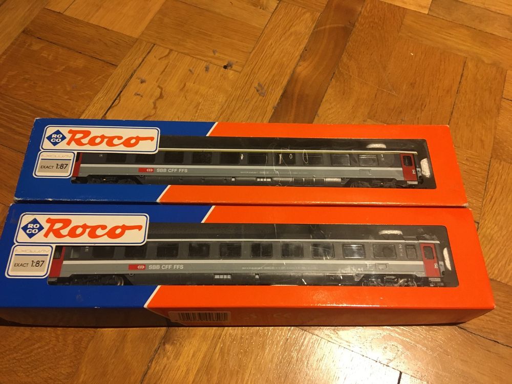 2 EC-Wagen Roco (1. und 2. Klasse) (Neu (gemäss Beschreibung)) in Liebefeld für CHF 75 – mit ...