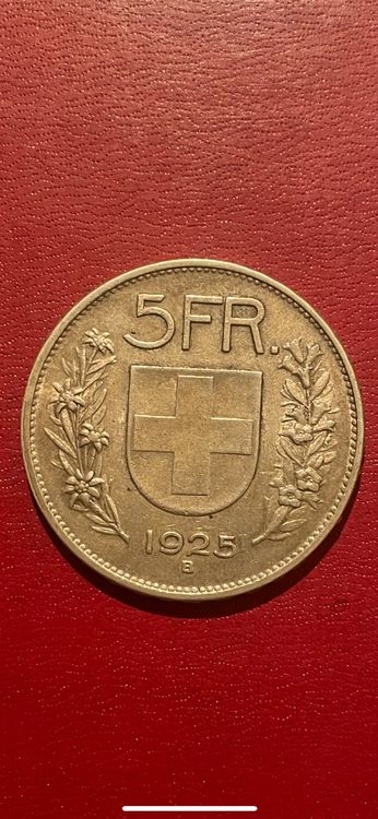 Schweiz 5 Franken 1925 (Gebraucht) in Breganzona für CHF 114 – mit Lieferung auf Ricardo kaufen