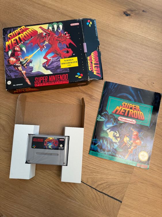 Super Metroid SNES Big Box PAL deutsch OVP *RARITÄT* (Gebraucht) in ...