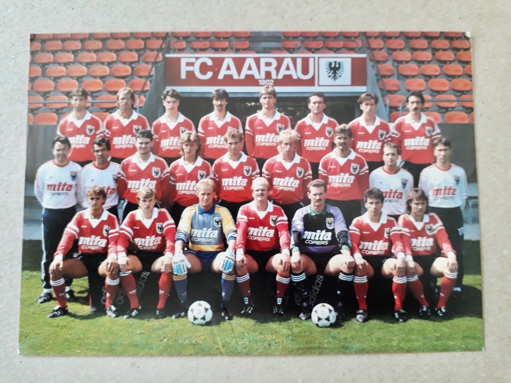 Mannschaftskarte FC Aarau 1989/90, FCA (Gebraucht) in Basel für CHF 8.9 ...