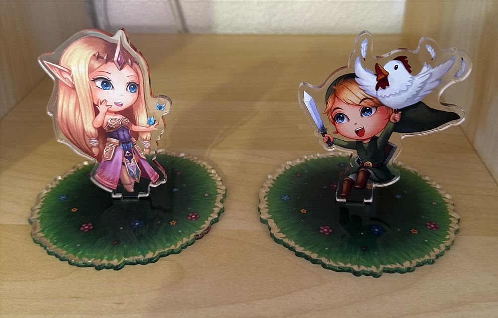 Link & Zelda Acryl Figuren - The Legend of Zelda - Unikat | Kaufen auf ...