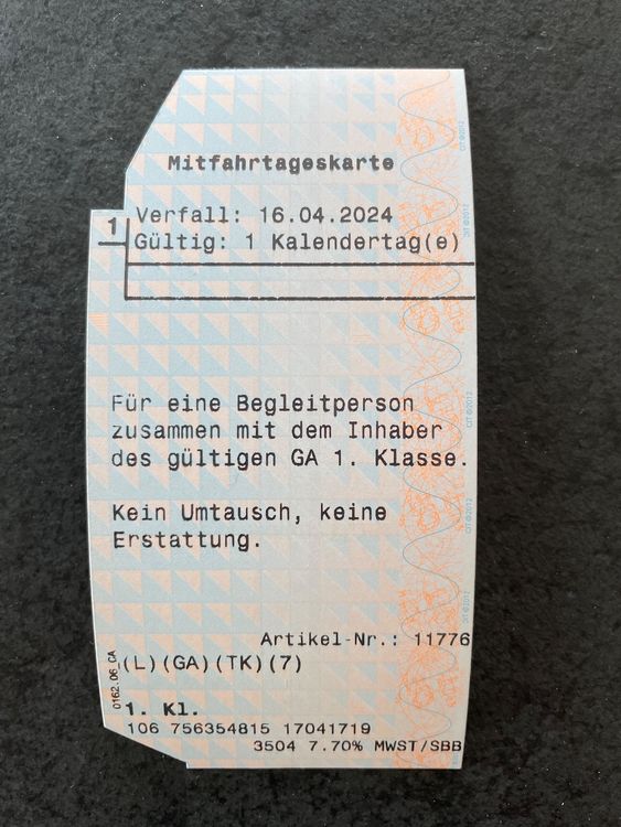 Mitfahr-Tageskarte SBB 1. Klasse | Kaufen auf Ricardo Mitfahr-Tageskarte SBB 1. Klasse | Kaufen auf Ricardo