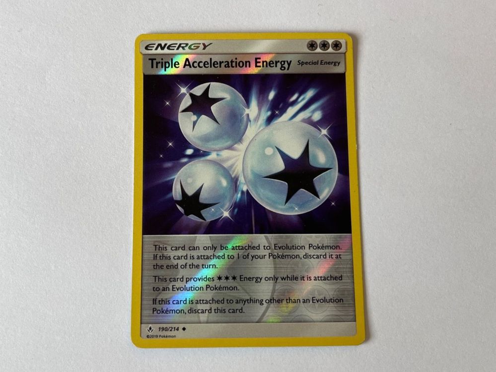 Triple Acceleration Energy [Reverse Holo] #190 | Pokemon Unb (Neu (gemäss Beschreibung)) in ...