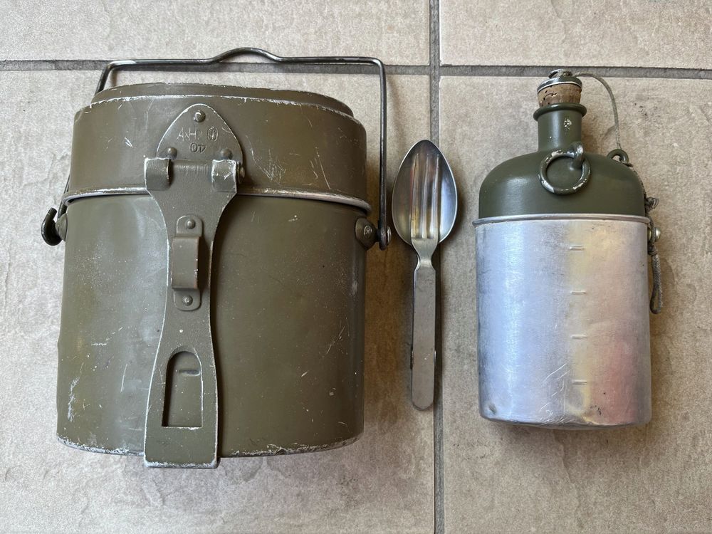 Schweizer Armee Militär Gamelle Essbesteck Feldflasche (21) (Gebraucht) in Frick für CHF 20 ...