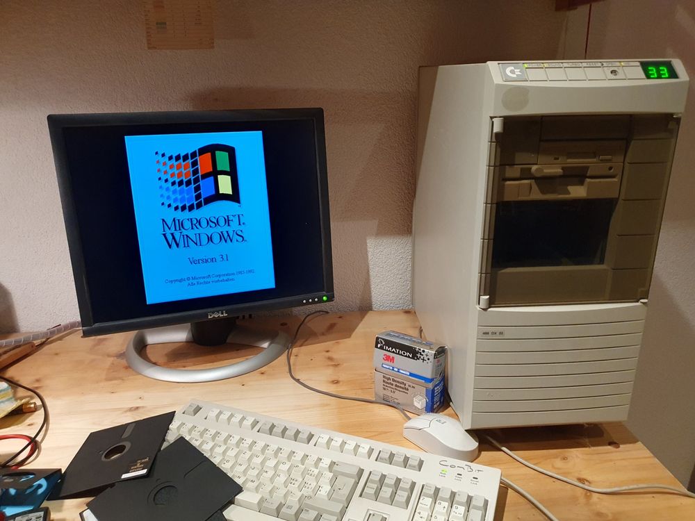 Commodore 486 DX33 C, Windows 3.1, 3.5" + 5.25" Floppy +TFT (Gebraucht ...